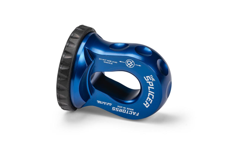 Splicer Splice On Synthetic Rope Thimble Shackle Blue Factor 55 – RubiTrux