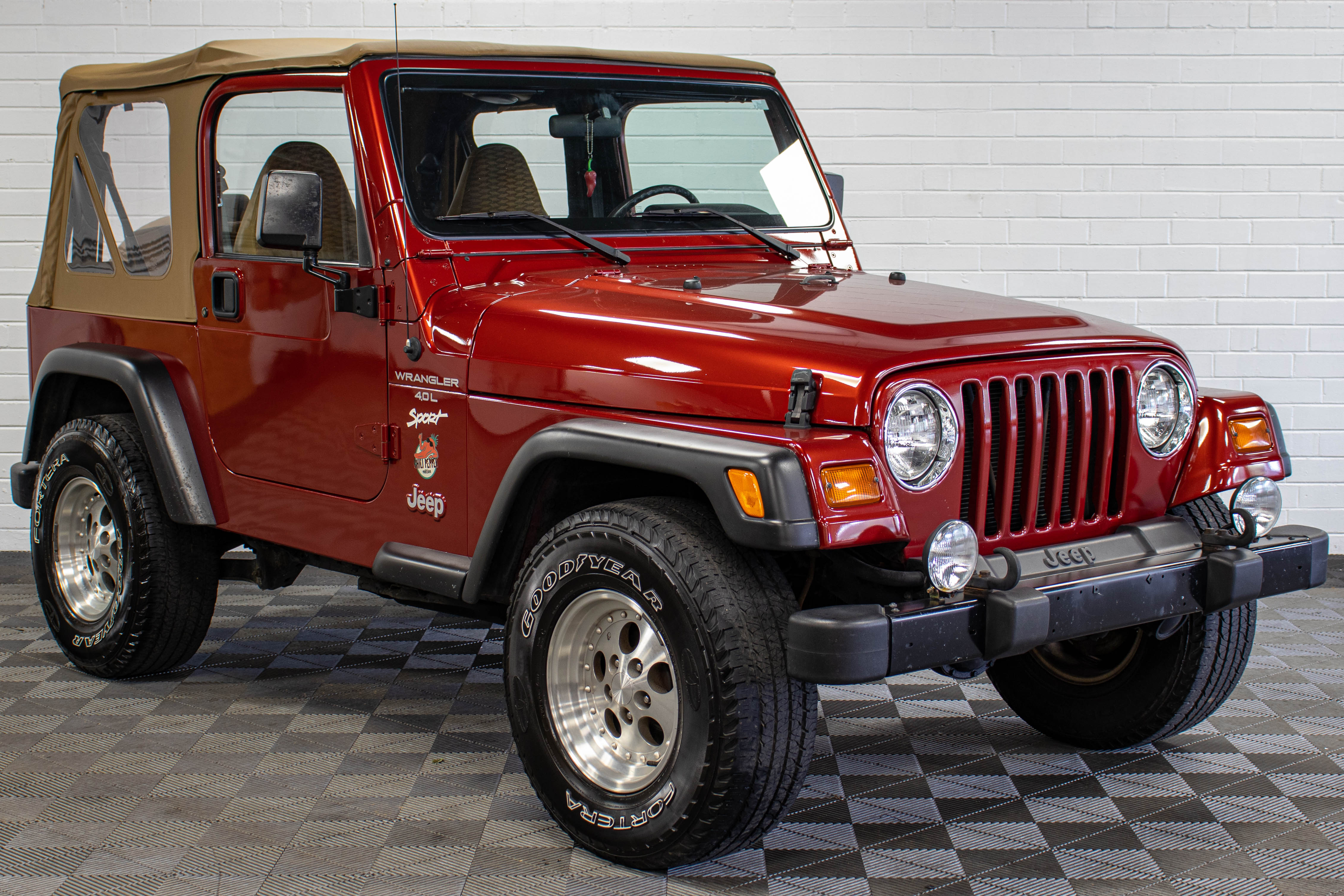 Pre-Owned 1998 Jeep Wrangler TJ Sport Soft Top Chili Pepper Red, 108k ...