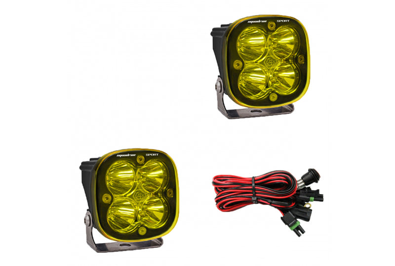 Baja Designs Squadron Sport Work / Scene - Amber LED Light Pair – RubiTrux