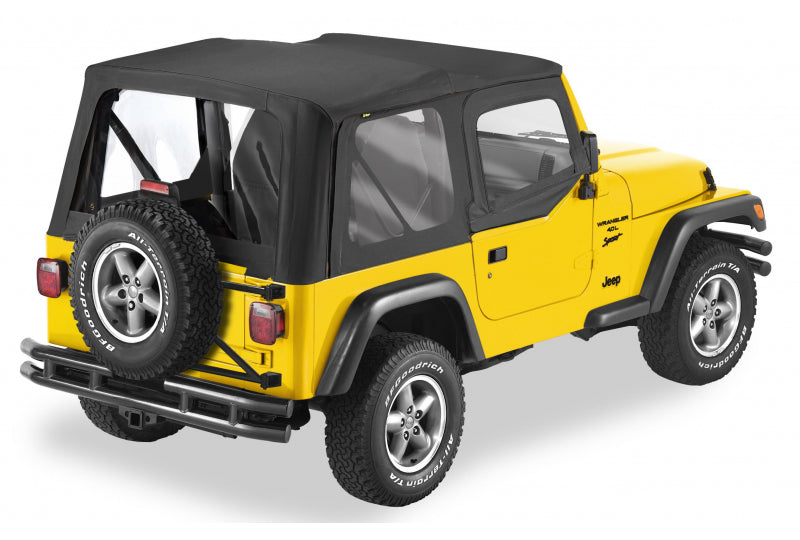 Bestop Top w/Half Door Skins Clear Windows Wrangler TJ Black Diamond ...