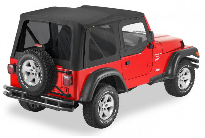 Bestop Top w/Half Door Skins Tinted Glass | Fits TJ Black Diamond ...