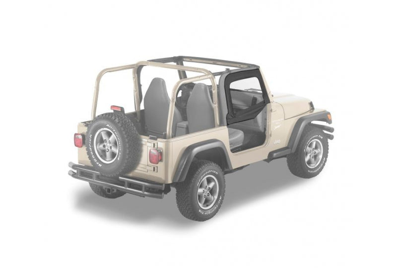 Bestop Upper Fabric Half Doors Factory Soft Tops | Wrangler TJ Denim ...
