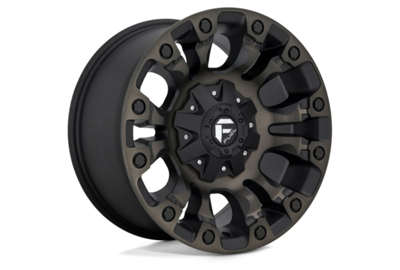 17x10 Fuel Off-Road D569 Vapor Matte Blk Mach - D56917002647