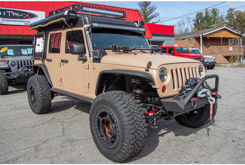 Custom Lifted 2012 Jeep Wrangler Unlimited Rubicon Line-X Tan HEMI for ...
