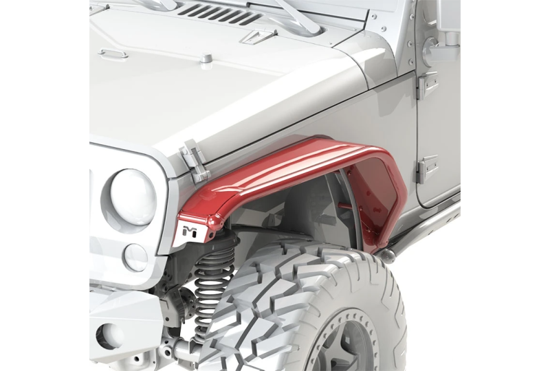 Metalcloak JK Wrangler Overland Tube Fender - Front - Aluminum - Bare ...