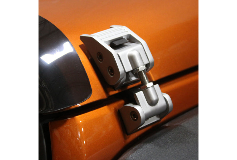 Rugged Ridge Aluminum Hood Latch – Silver | Wrangler JK/U – RubiTrux