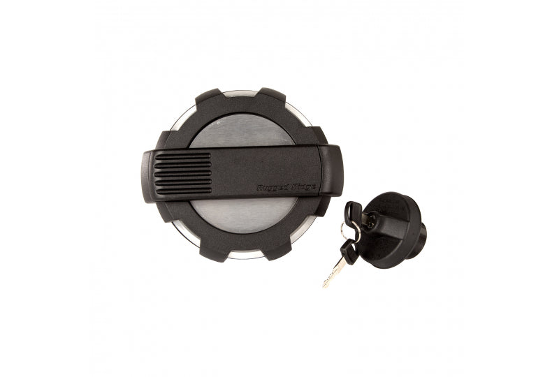 Rugged Ridge 11425.15 Elite Fuel Door/Cap Kit, Locking, Brushed ...